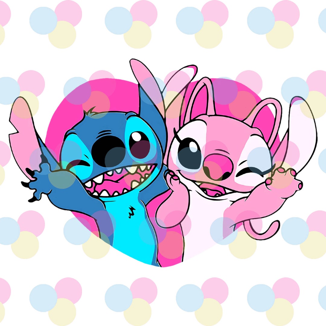 Ángel y Stitch png Stitch png Ángel y Stitch Love Pareja - Etsy España