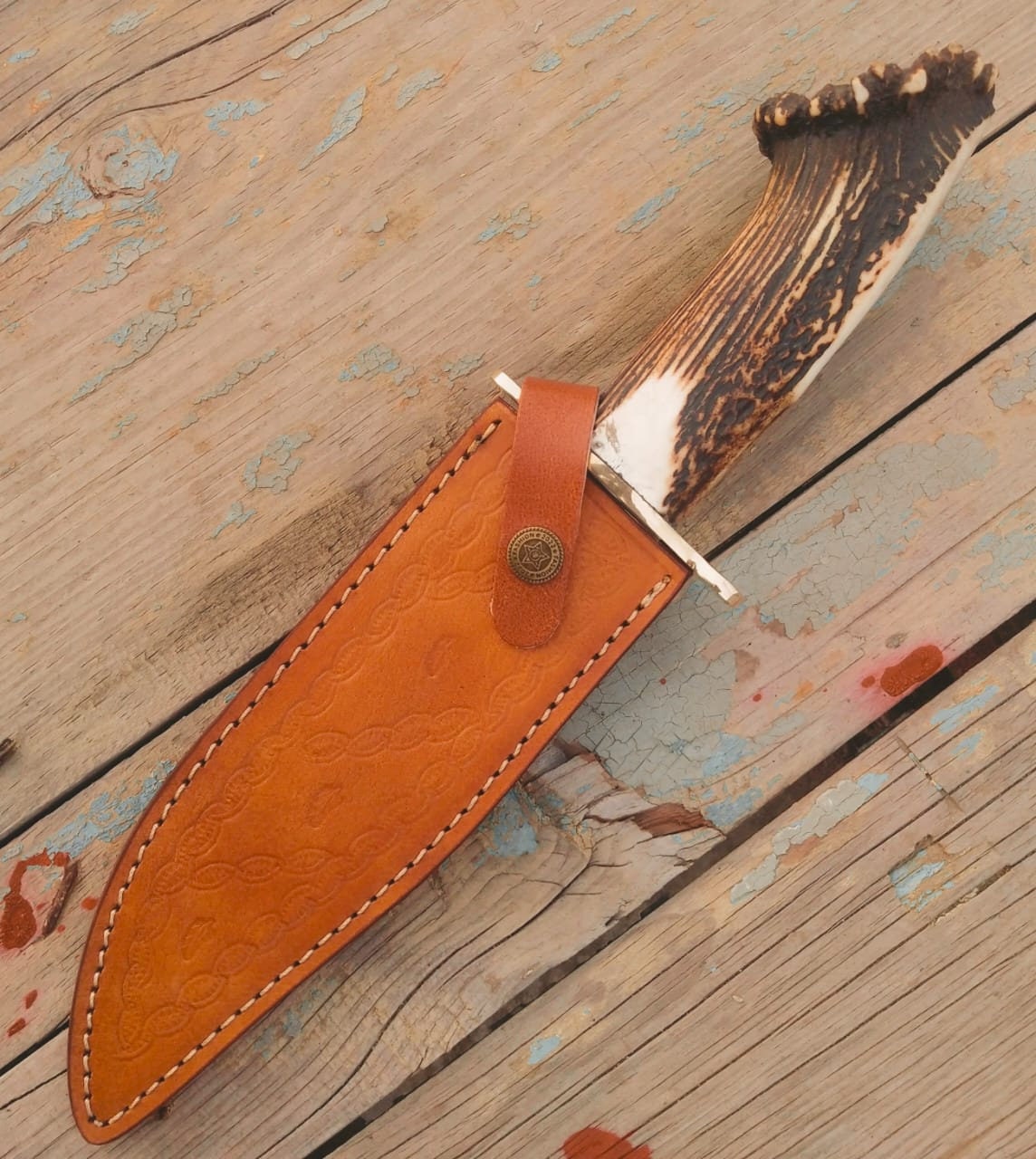 D2 Steel Hunting Stage Horn With Brass Spacer 12 Blade High Polish - Etsy