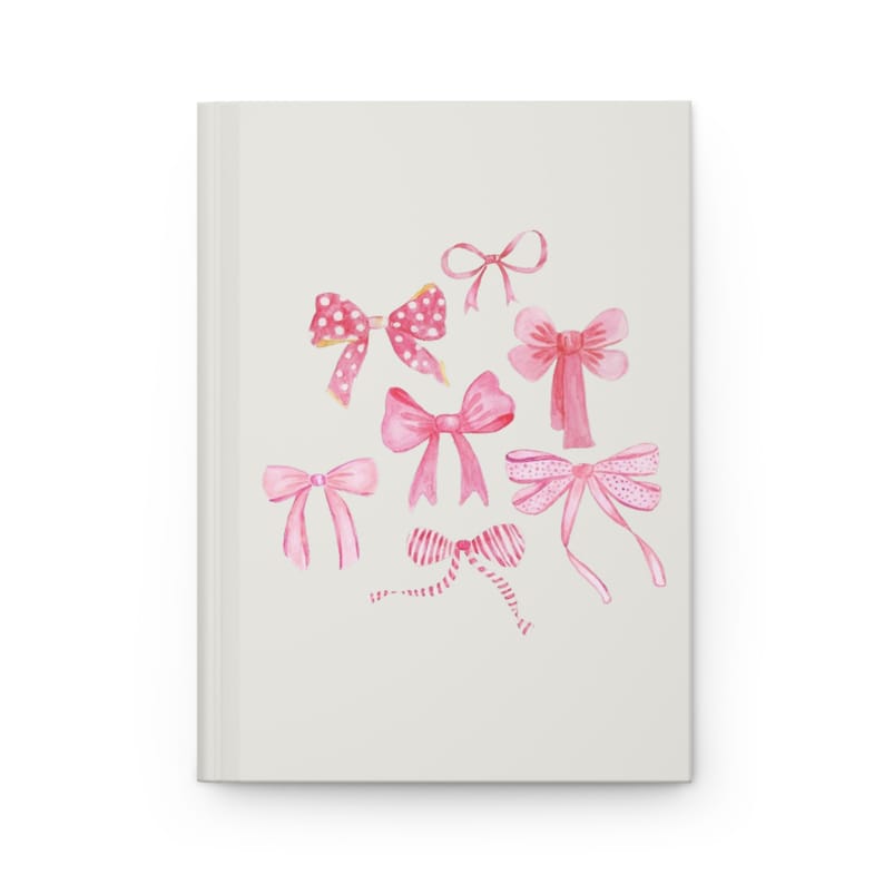 Pink Bow Hardcover Journal | Bow Aesthetic | Pink Journal | Bow ...