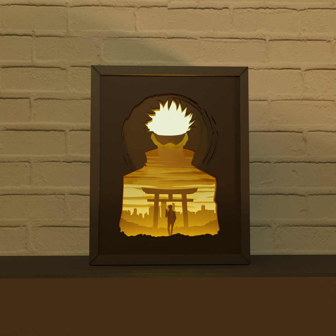 Gojo Satoruu Paper Cut Lightbox Anime Papercut Light Box - Etsy