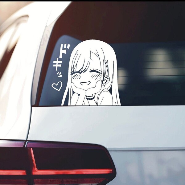 Anime Girl Window Decal - Etsy