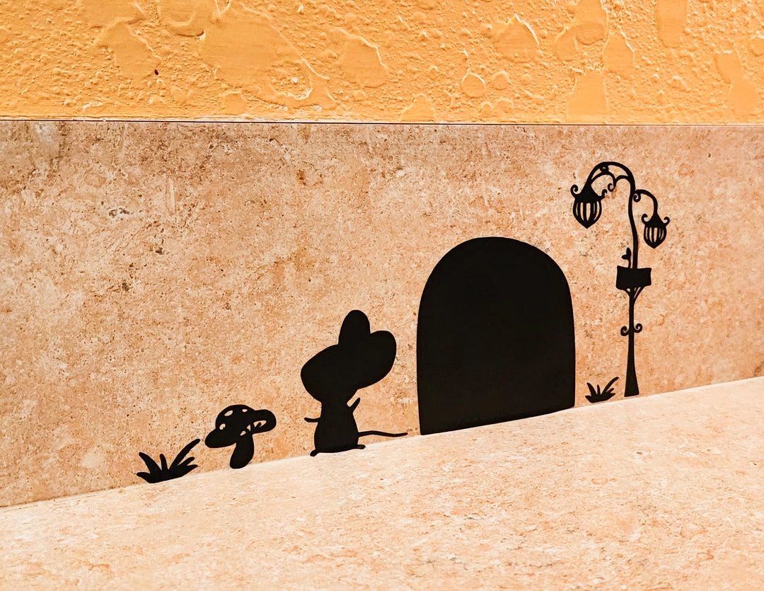 Wall Art Mouse House Vinyl Adhesive Wall Sticker Home Decor Cute Mouse ...