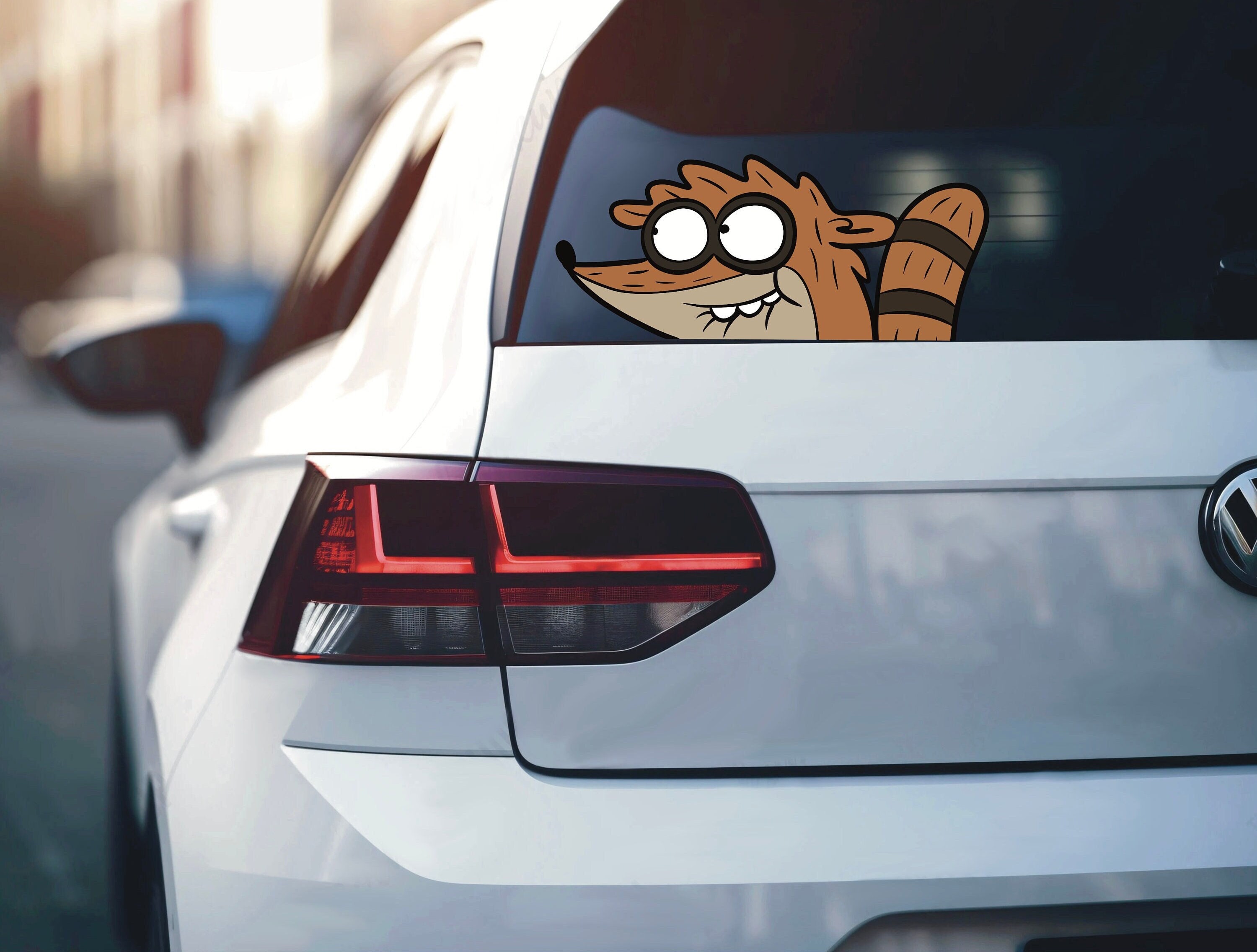 Rigby Peeking Window Vinyl Car Sticker / Rigby Vinyl/ Regular - Etsy