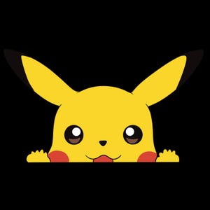 Pikachu Peeking / Peekabo Peekers Bumper Window Vinyl Decal Anime ...