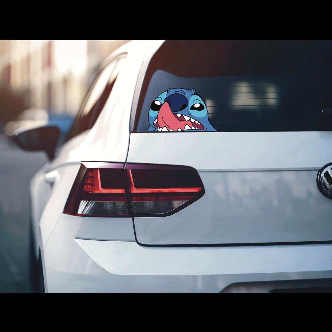Funny Nose Picking Sticker / Vinyl Stitch Decal / Blue Alien Peeker ...