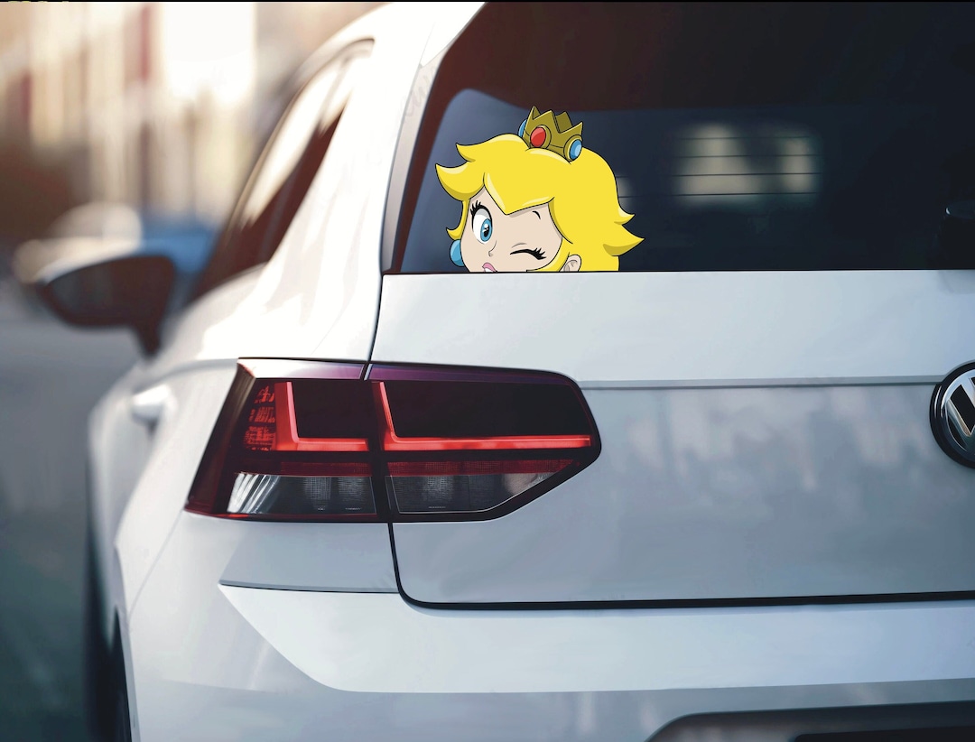 Peaches Princess Peeking Sticker / Bumper Window Vinyl Decal Anime ...