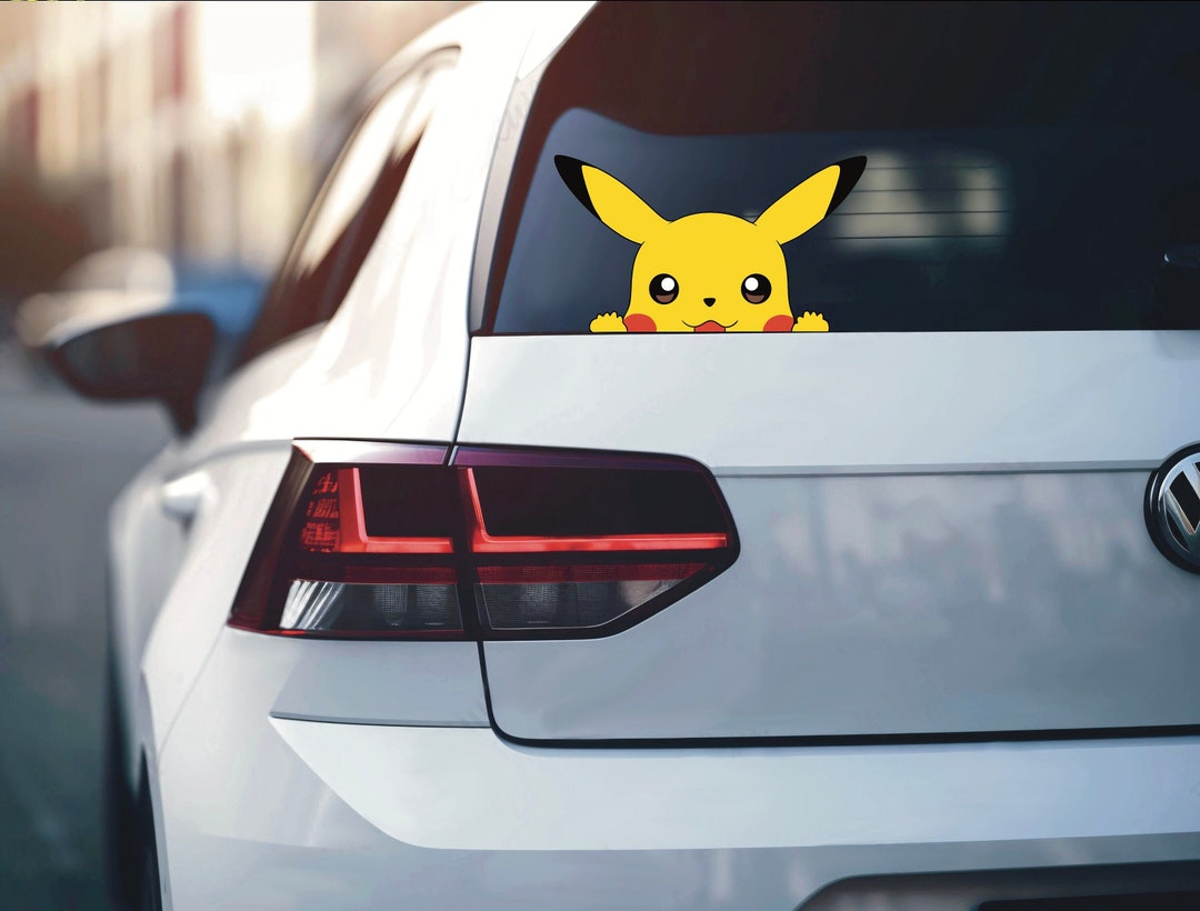 Pikachu Peeking / Peekabo Peekers Bumper Window Vinyl Decal Anime ...