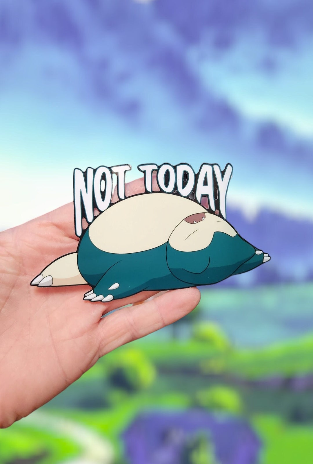 Not Today Snorlax Sticker Gift for Pokemon Lover Anime Vinyl Sticker ...
