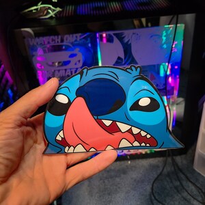 Funny Nose Picking Sticker / Vinyl Stitch Decal / Blue Alien Peeker ...
