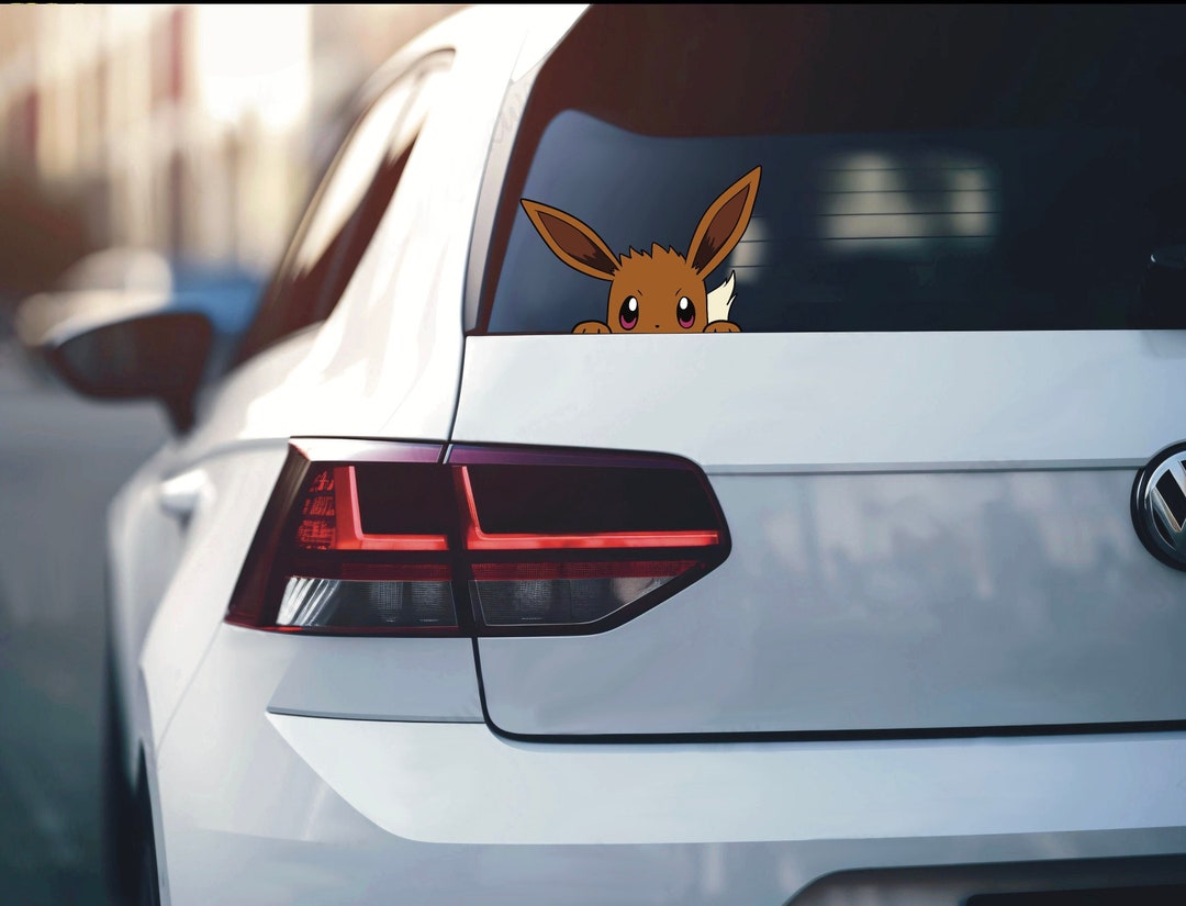 EEVEE Peeking Sticker / Bumper Window Vinyl Decal Anime Stickers ...
