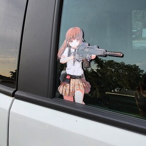 Anime Gun Girl Vinyl Sticker - Etsy