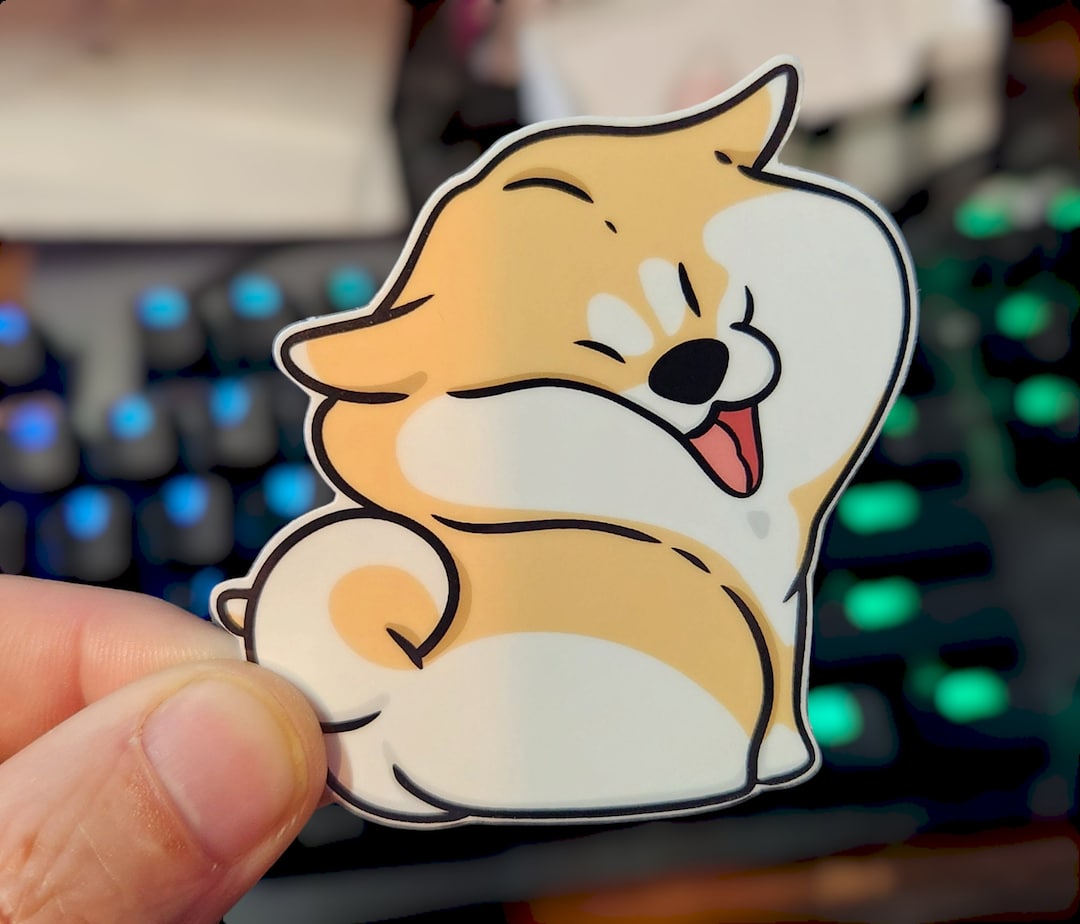 Silly Shiba Inu Sticker Smiley Shiba Inu Vinyl Sticker Gifts for ...