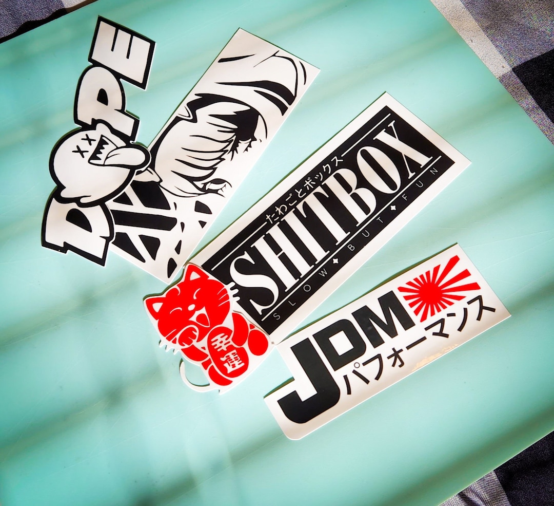 JDM Sticker Set/ Dope Sticker/ Vinyl Car Stickers/ JDM Enthusiast/ Made ...