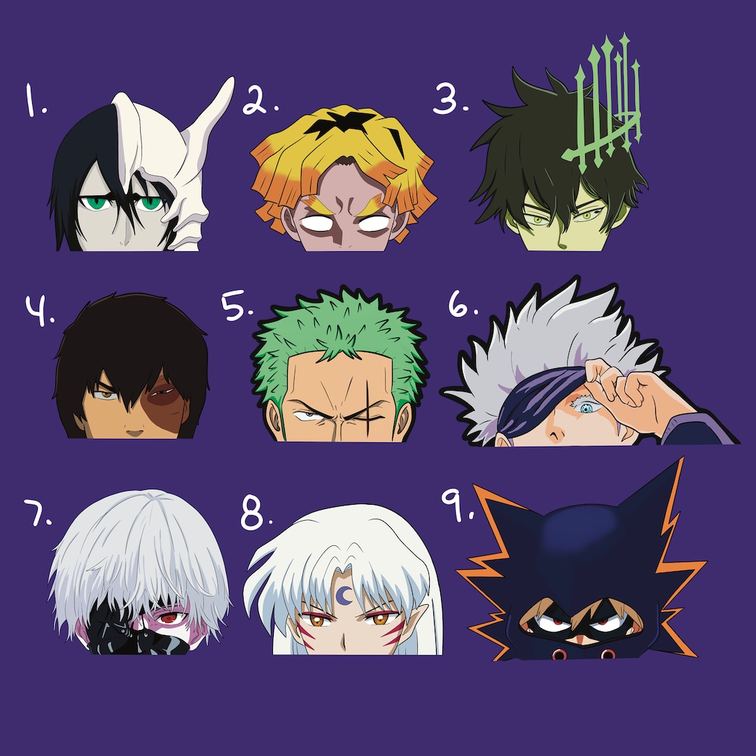 Anime Peeker Sticker Decals - Etsy