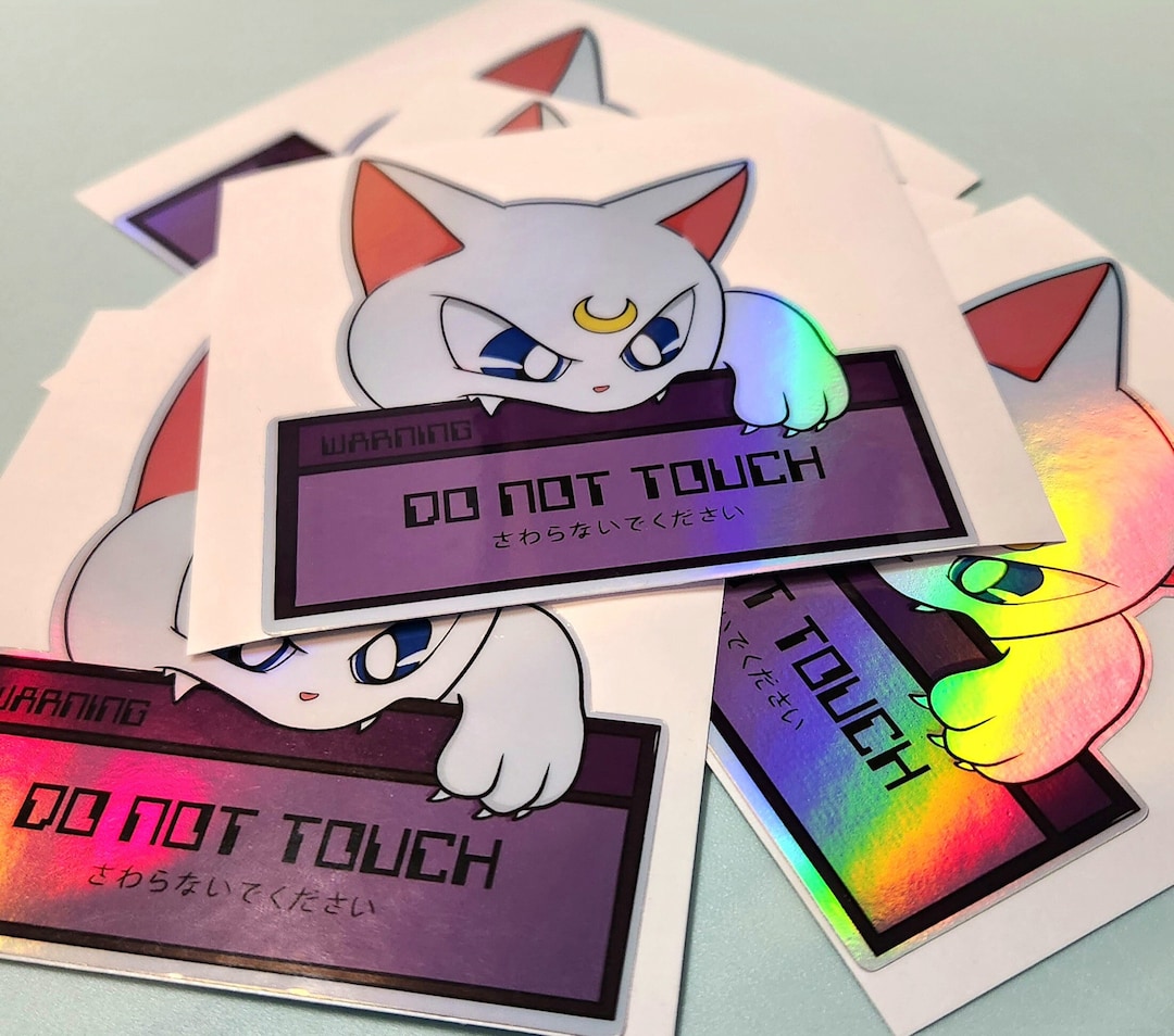 DO NOT TOUCH / Artemis / Holographic Aesthetic Anime Sticker/ Vinyl ...