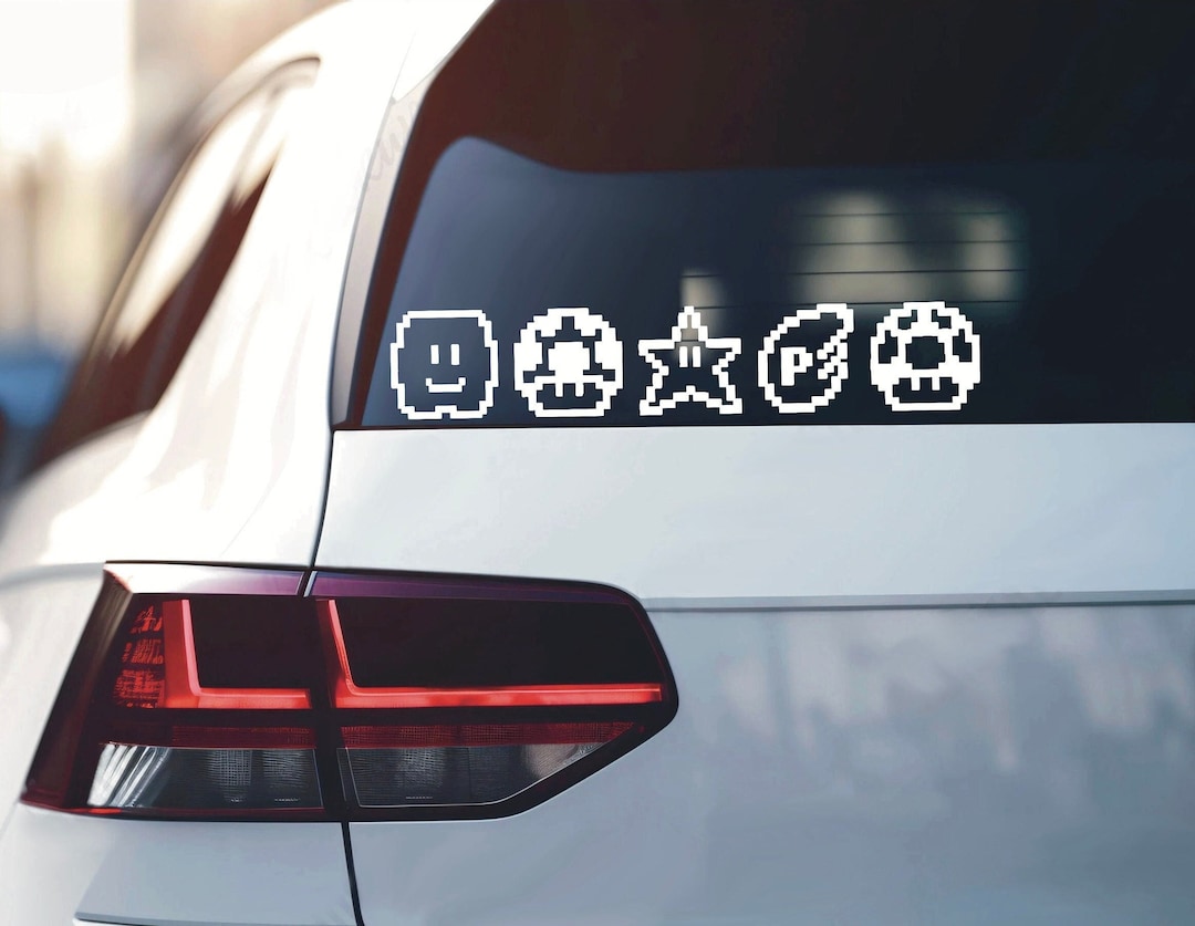 Mario Power Ups Vinyl Decal Set - Etsy