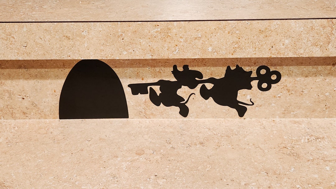 Mice Running With Key Mouse Hole House Mouse Vinyl Wall Decor Wall ...