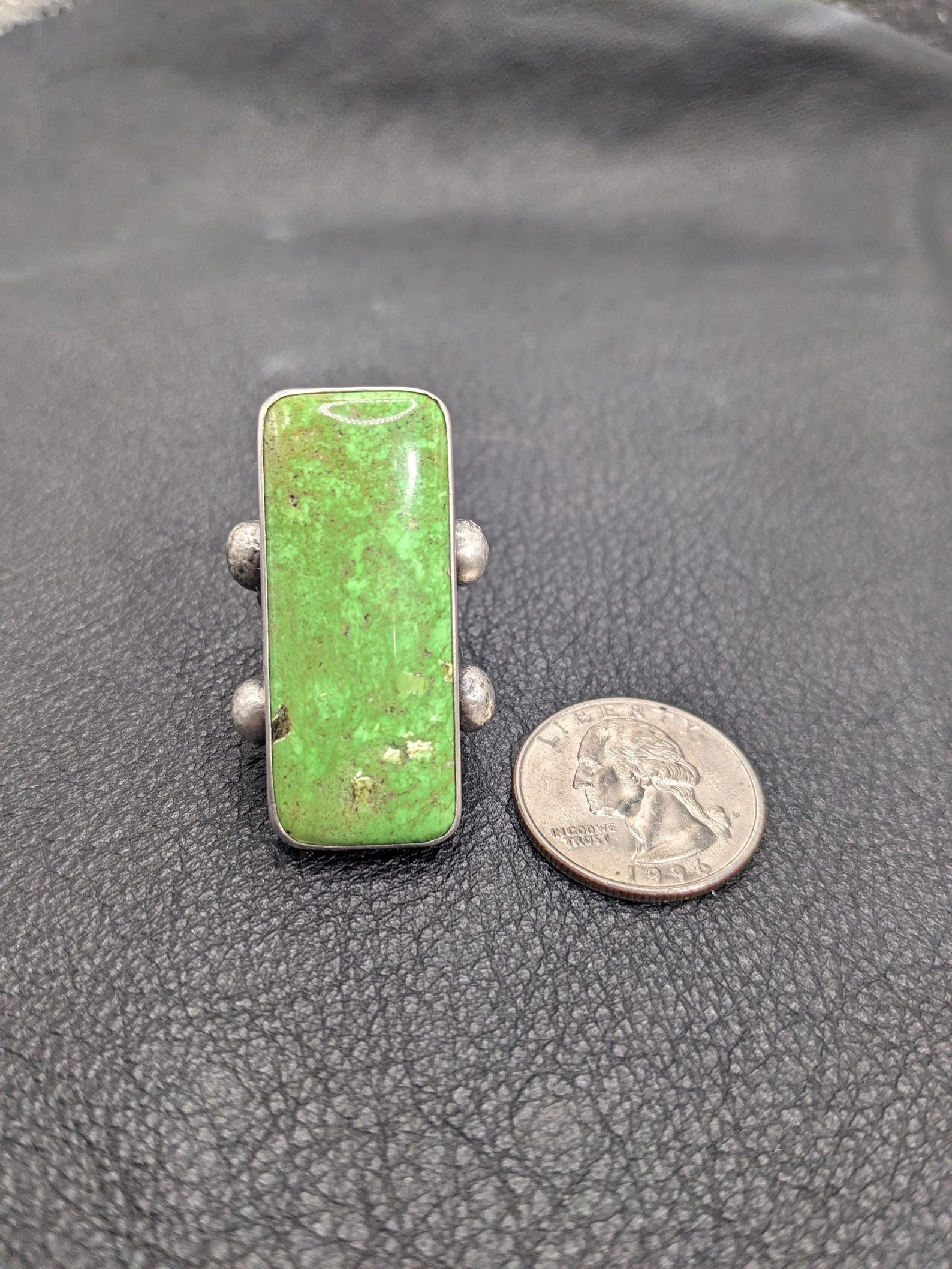 Large Gaspeite Stone Silver Ring Women's Size 6.25 Made in USA - Etsy