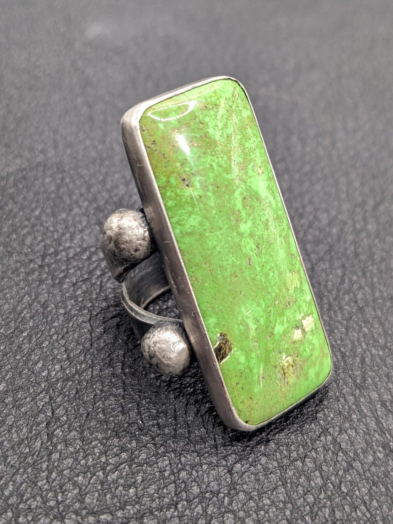 Large Gaspeite Stone Silver Ring Women's Size 6.25 Made in USA - Etsy