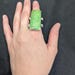 Large Gaspeite Stone Silver Ring Women's Size 6.25 Made in USA - Etsy