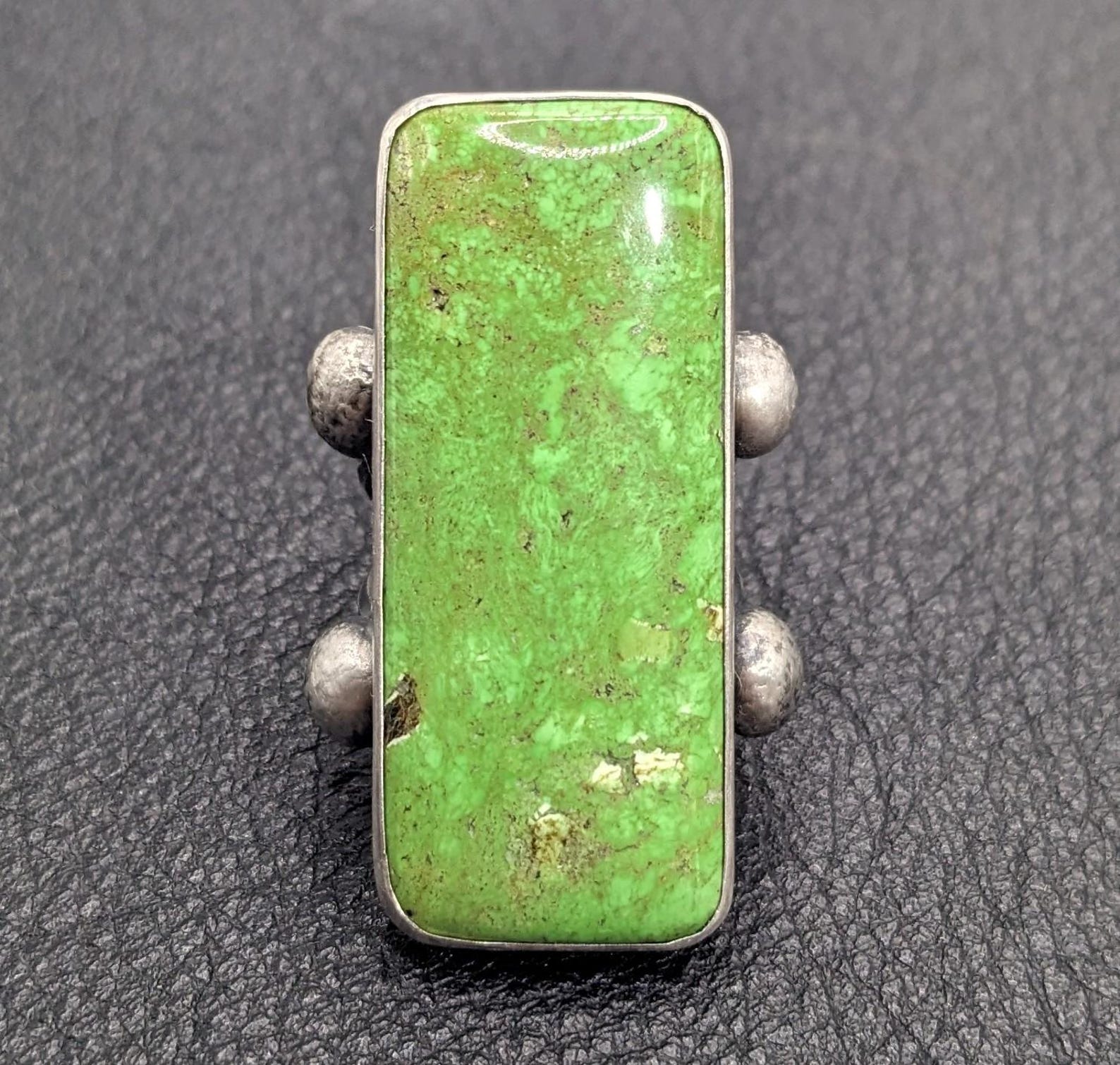 Large Gaspeite Stone Silver Ring Women's Size 6.25 Made in USA - Etsy