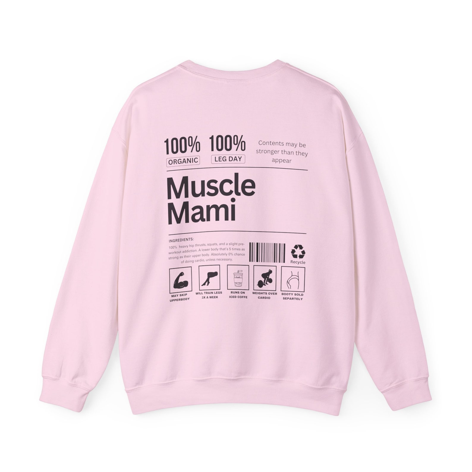 Muscle Mami Sweatshirt, Gym Baddie Crewneck, Pump Cover, Weightlifting ...