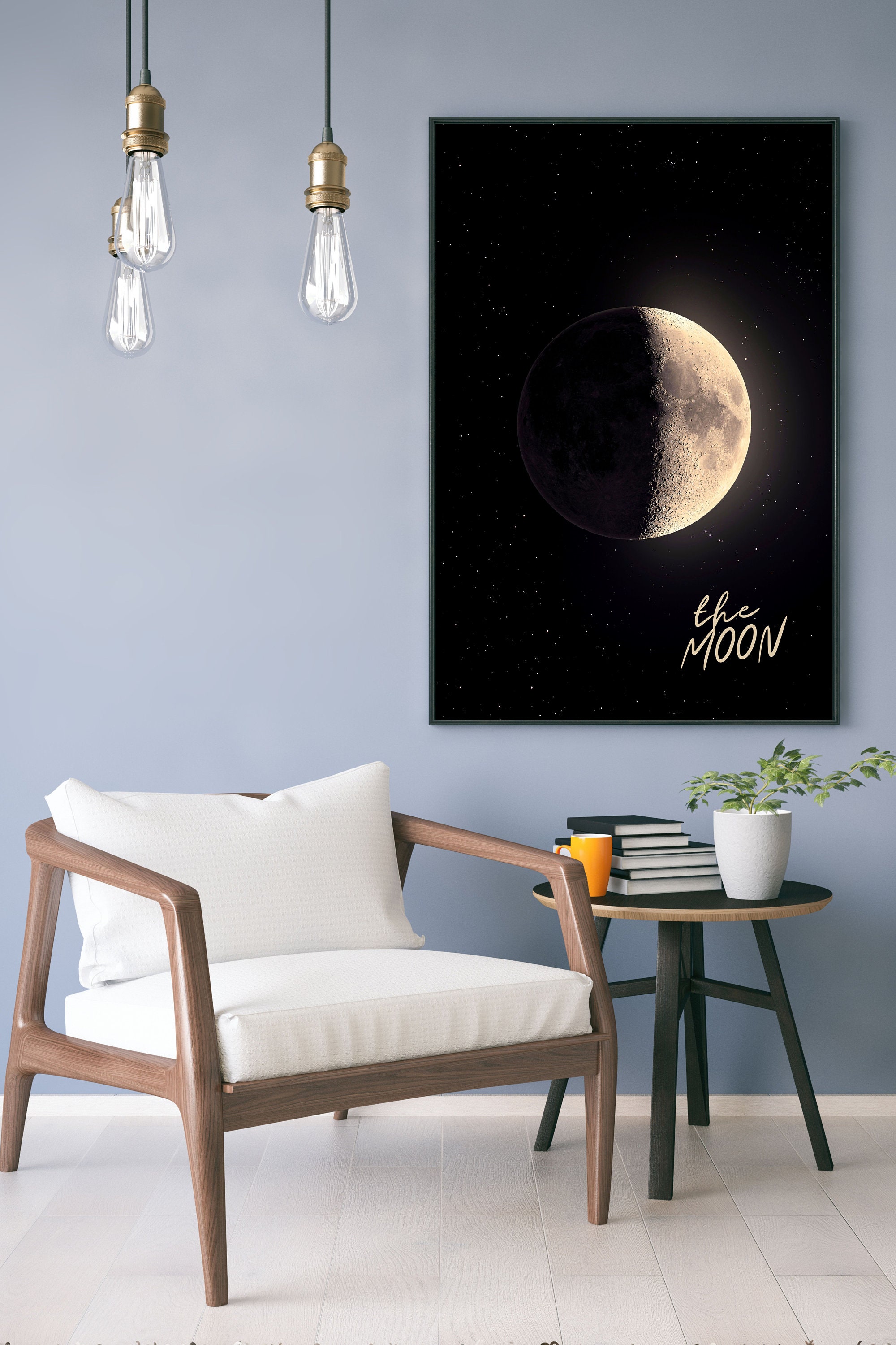 Moon Wall Art Moon Poster Moon Printable Art Solar System Planets ...