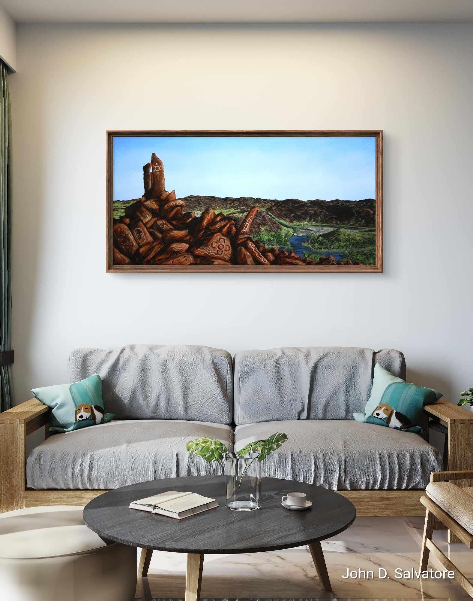 Aboriginal Art Australia Pilbara Painted Rock Art Deco Wallpaper ...