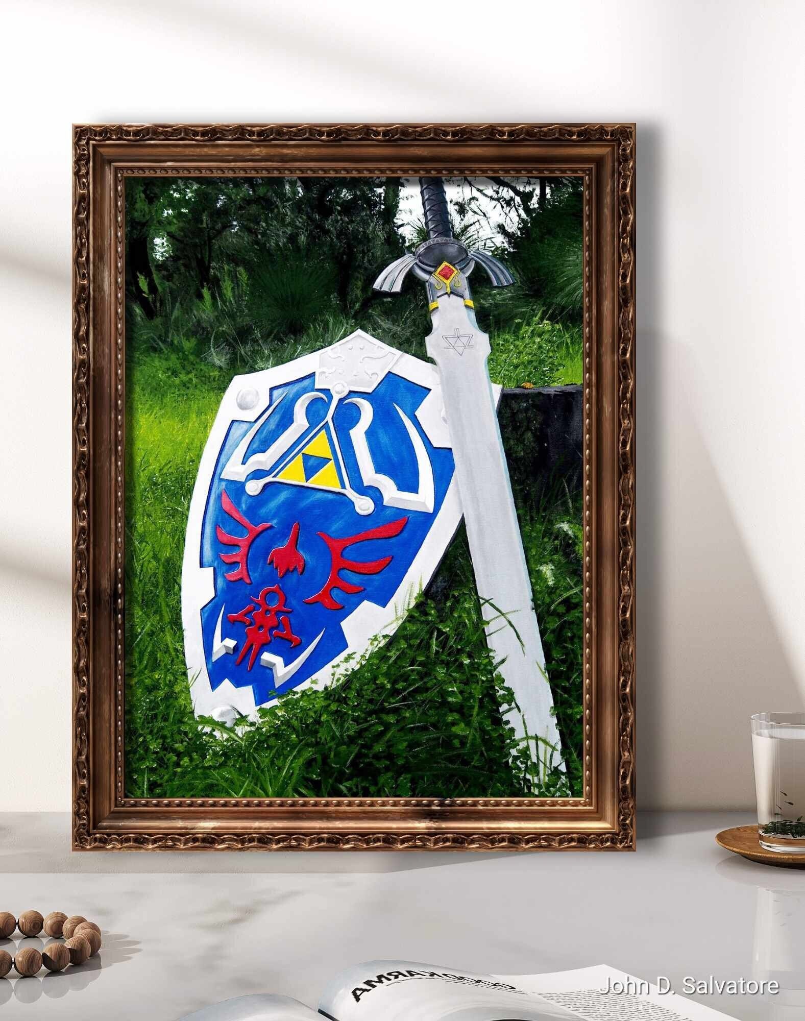 Legend of Zelda Master Sword Zelda Wall Art Forest Wallpaper Art Deco ...