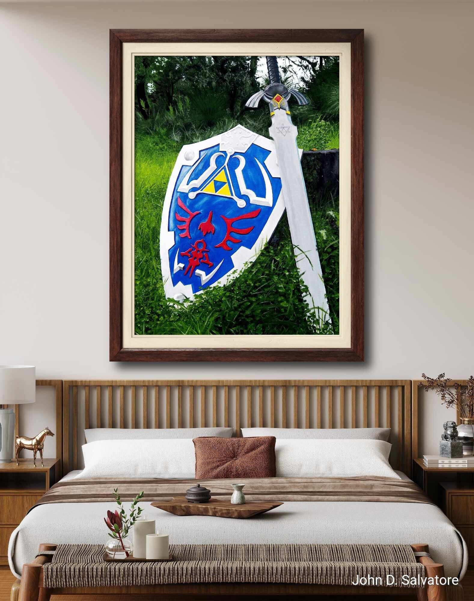 Legend of Zelda Master Sword Zelda Wall Art Forest Wallpaper Art Deco ...