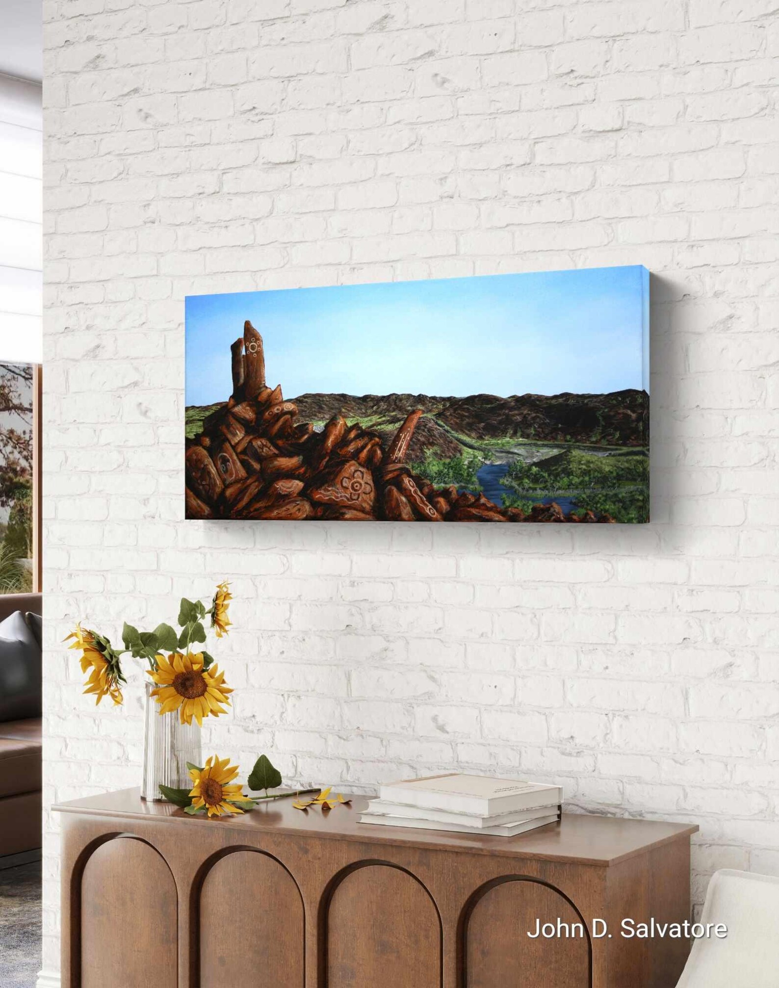 Aboriginal Art Australia Pilbara Painted Rock Art Deco Wallpaper ...