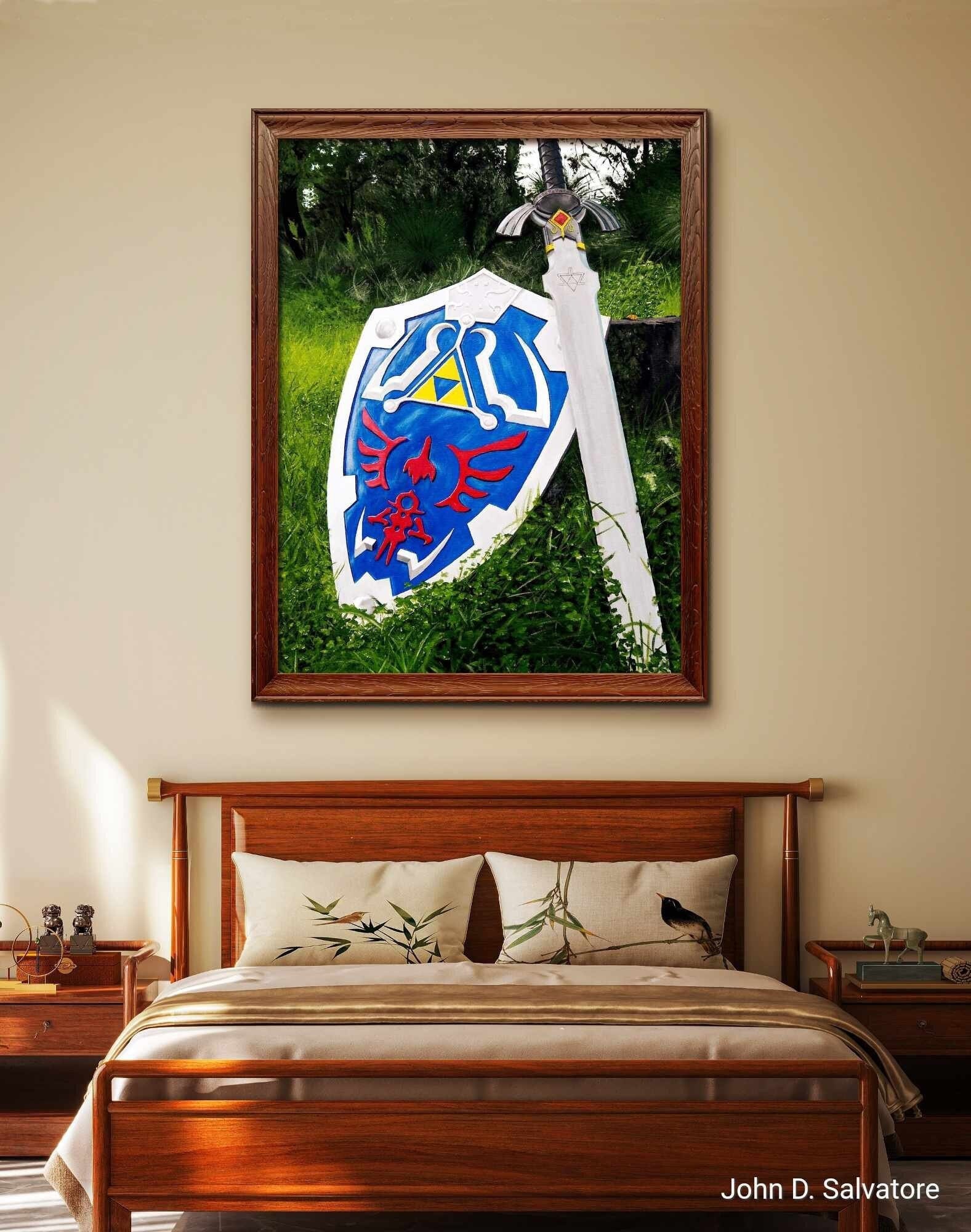 Legend of Zelda Master Sword Zelda Wall Art Forest Wallpaper Art Deco ...