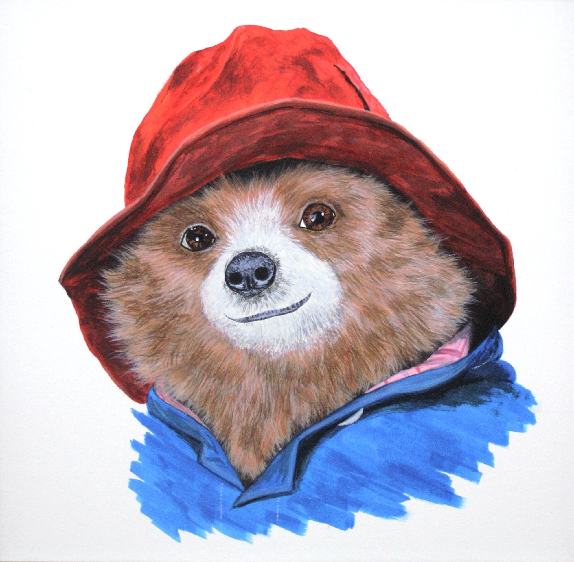 Paddington Bear Portrait Pop Art Watercolour Realism Children - Etsy UK