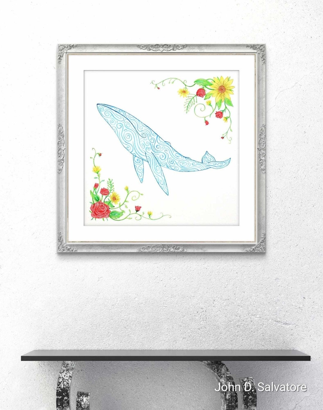 Whale Sculpture | Line Art | Life Aquatic | Botany Poster | Aquarium ...