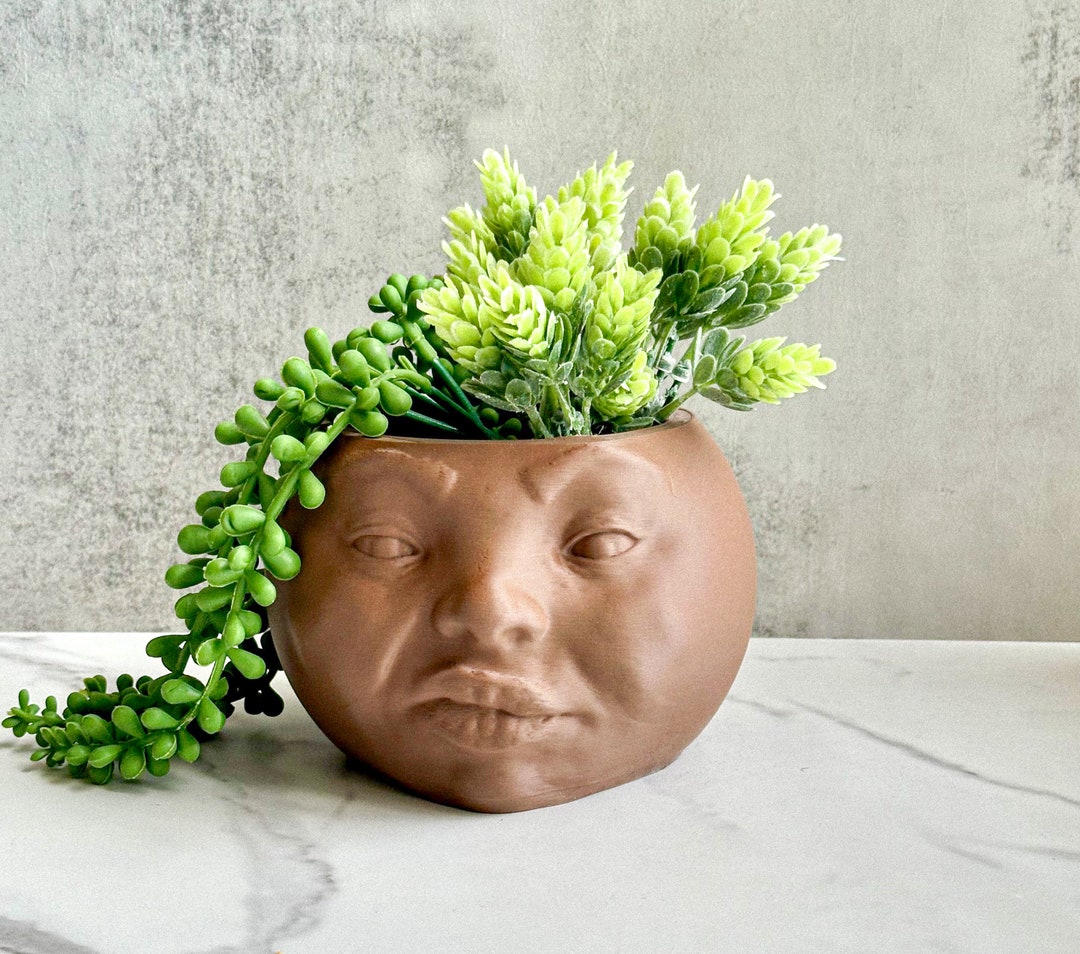 Cozy Sassy Face Ball Planter, Gift for Woman, Girlfriend, Pot With ...