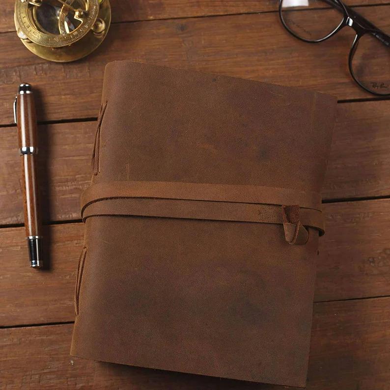 Vintage Looks Leather Journal 100%recycled Paper Journal, for Notes ...