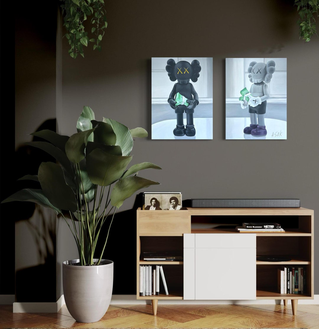 Kaws Wall Art. Kaws Figure. Acrylic Art Work. Original Acrylic Painting ...