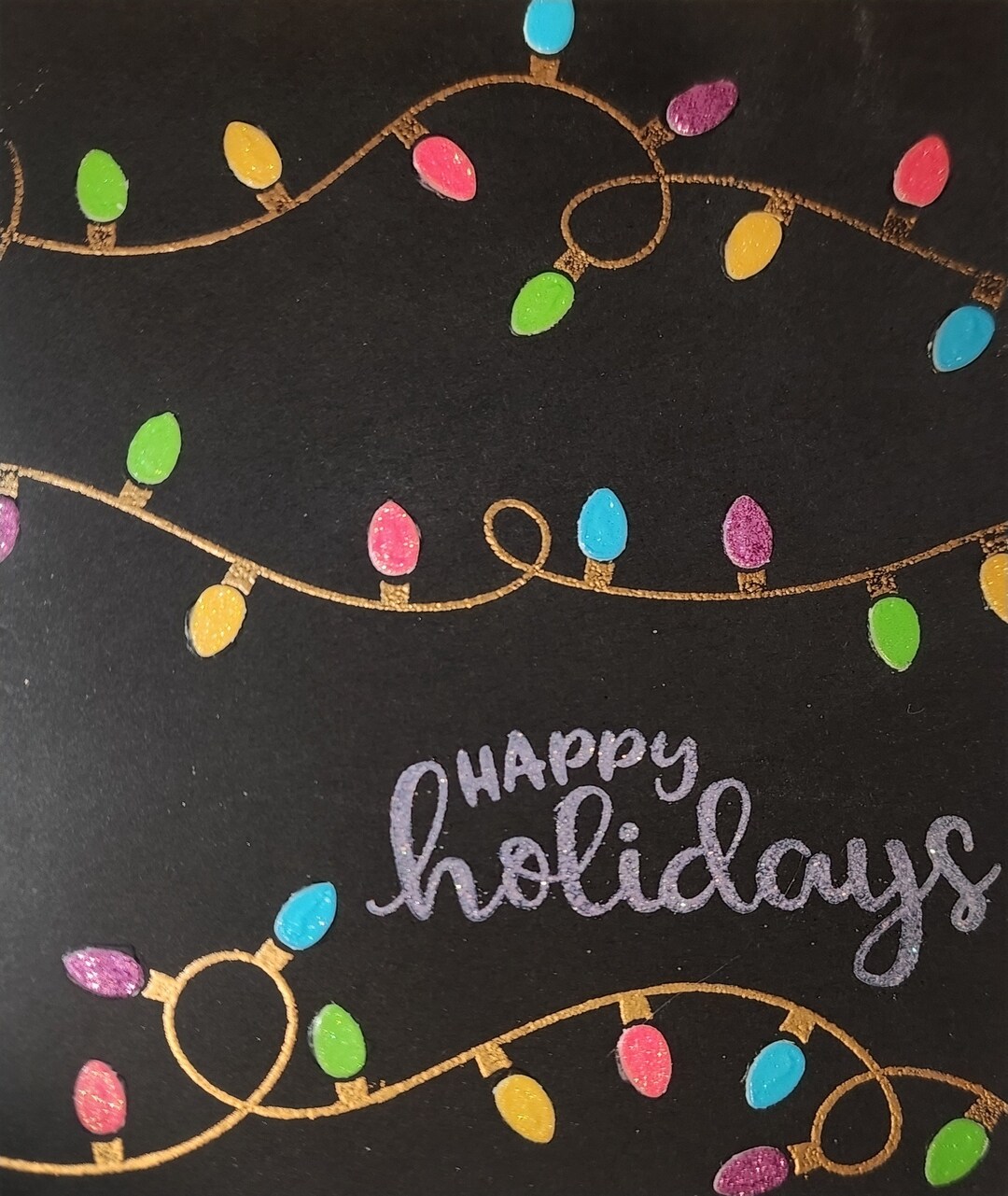 Christmas Lights Card - Etsy
