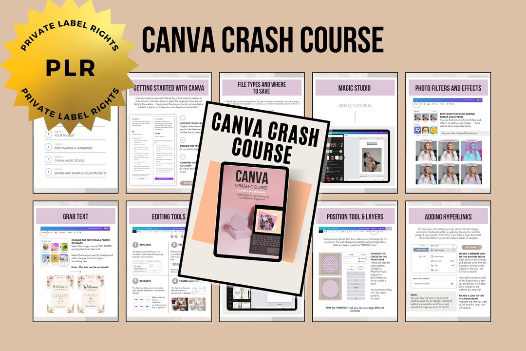 Canva Crash Course | Printable | Editable on Canva | PLR - Etsy