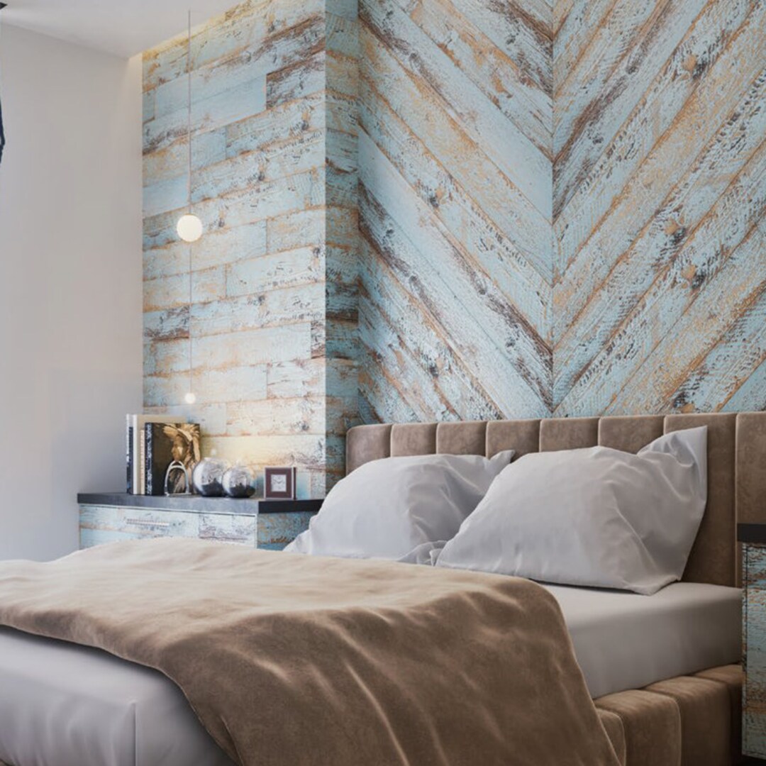 Shabby Chic Blue Ocean Panels, Wall Panels, Old Wood, Reclaimed Wood ...