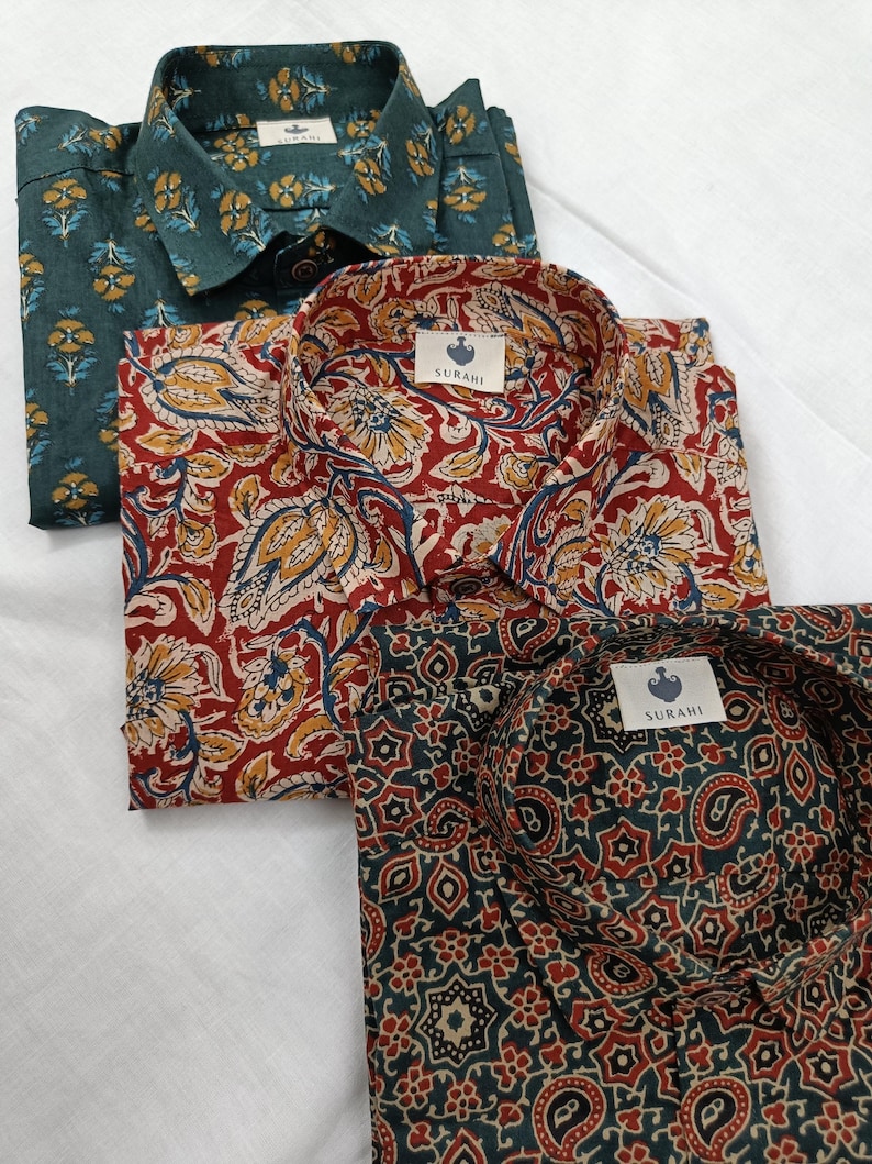 Handmade Block Print Cotton Shirt: Indian Summer Clothing - Etsy