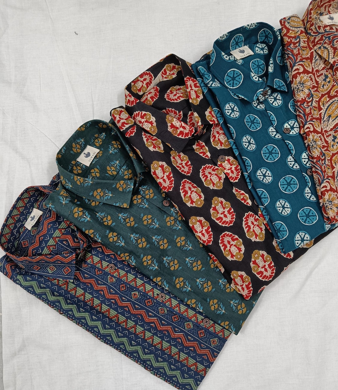 Handmade Block Print Cotton Shirt: Indian Summer Clothing - Etsy