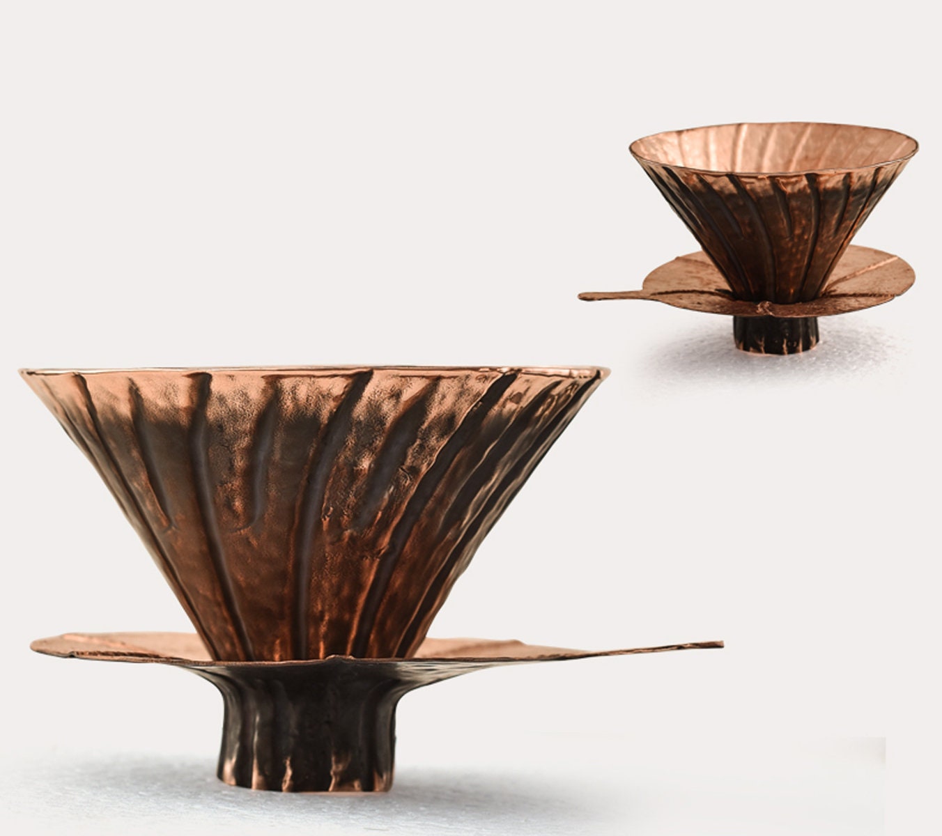 Copper Pour Over Coffee Filter, Coffee Dripper, Paperless Design, Cone ...