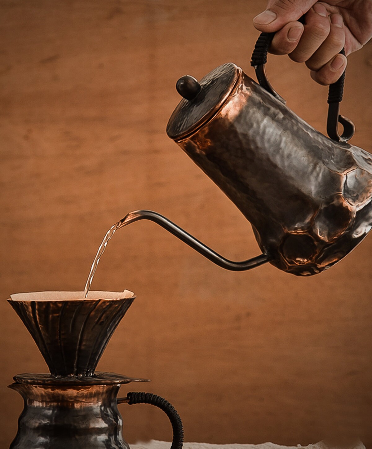 Copper Pour Over Coffee Filter, Coffee Dripper, Paperless Design, Cone ...