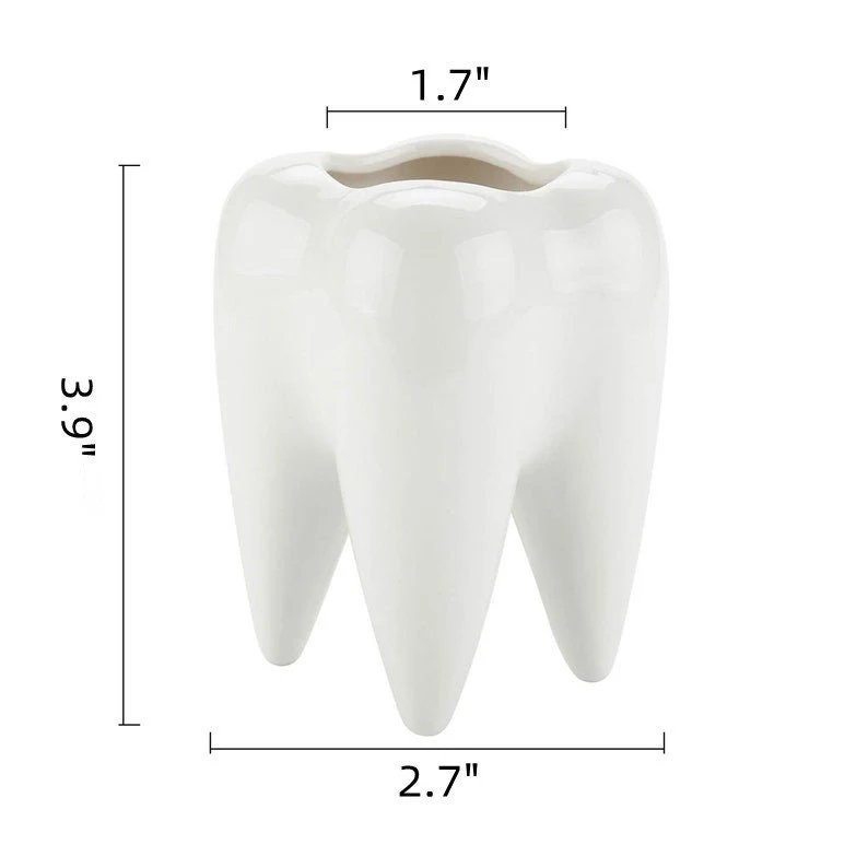 Custom Ceramic Tooth Flower Pot Tooth Pen Holder - Etsy