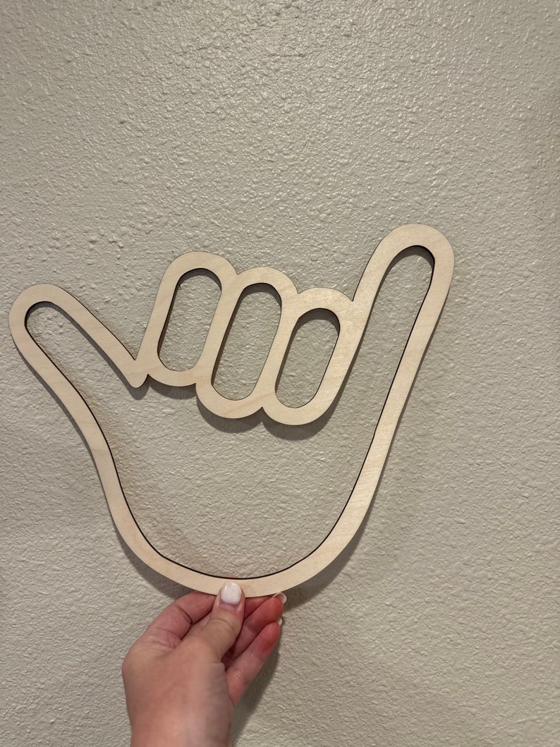 Wooden Shaka Hand | Hang Loose | Wooden Sign | Beach Decor - Etsy