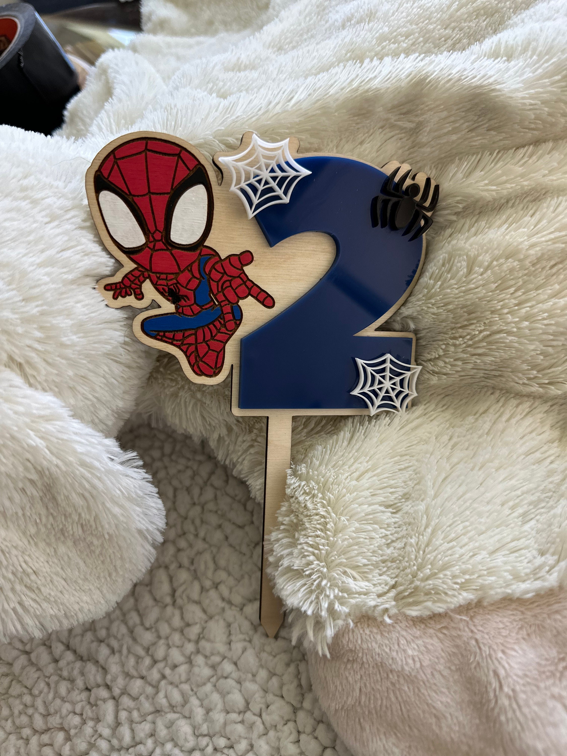 Spidey Cake Topper Spider-man Themed Birthday Cake Topper - Etsy