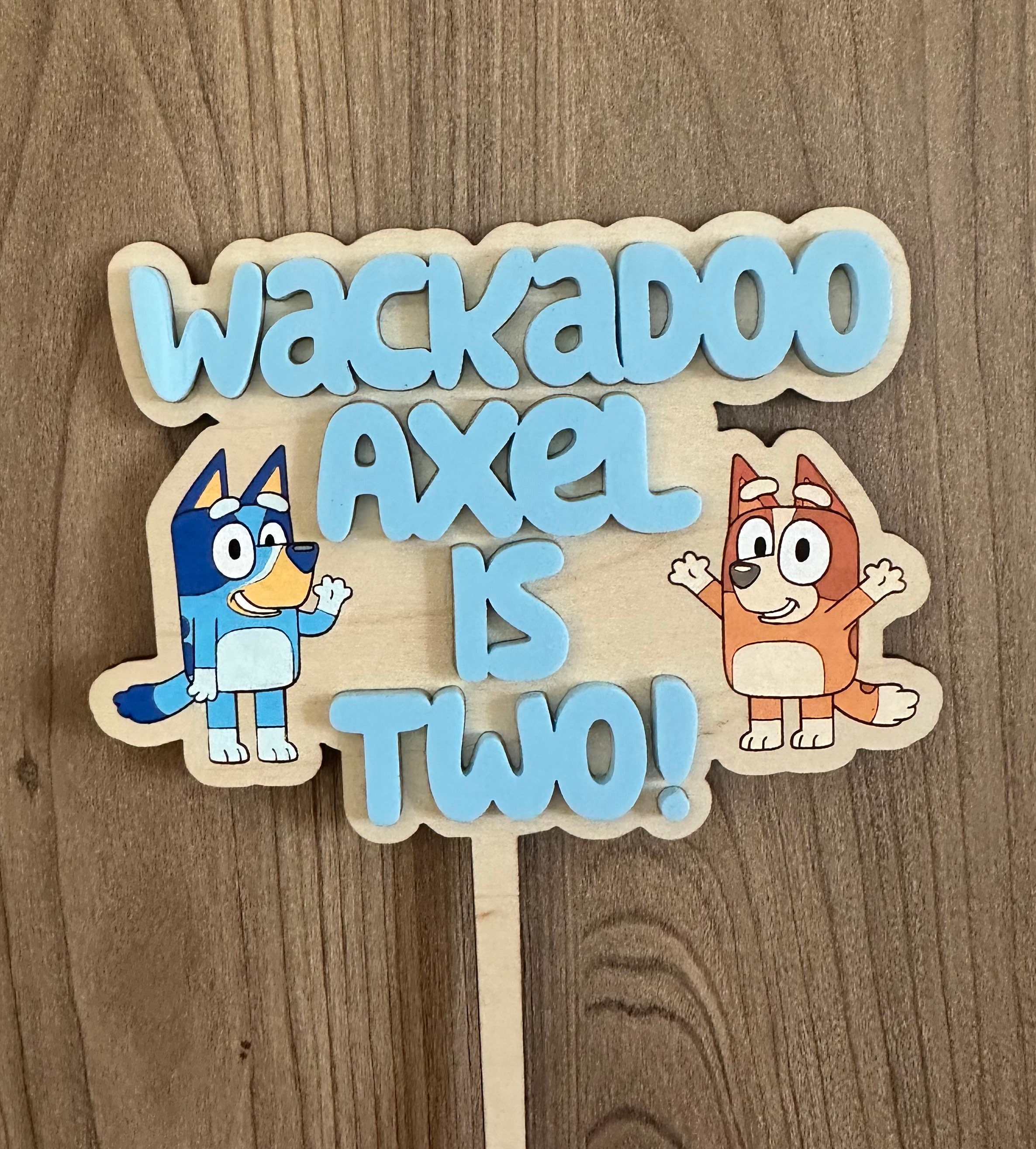 Blue Dog Inspired Cake Topper | Blue Birthday Party | Birthday Decor ...