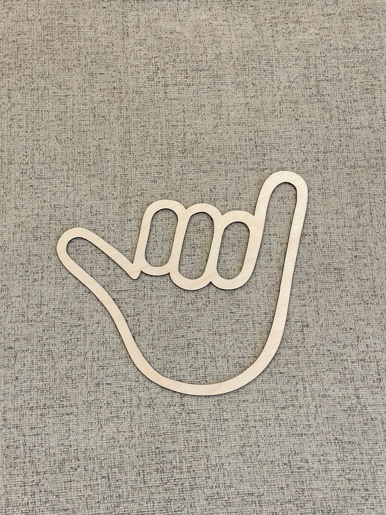 Wooden Shaka Hand | Hang Loose | Wooden Sign | Beach Decor - Etsy