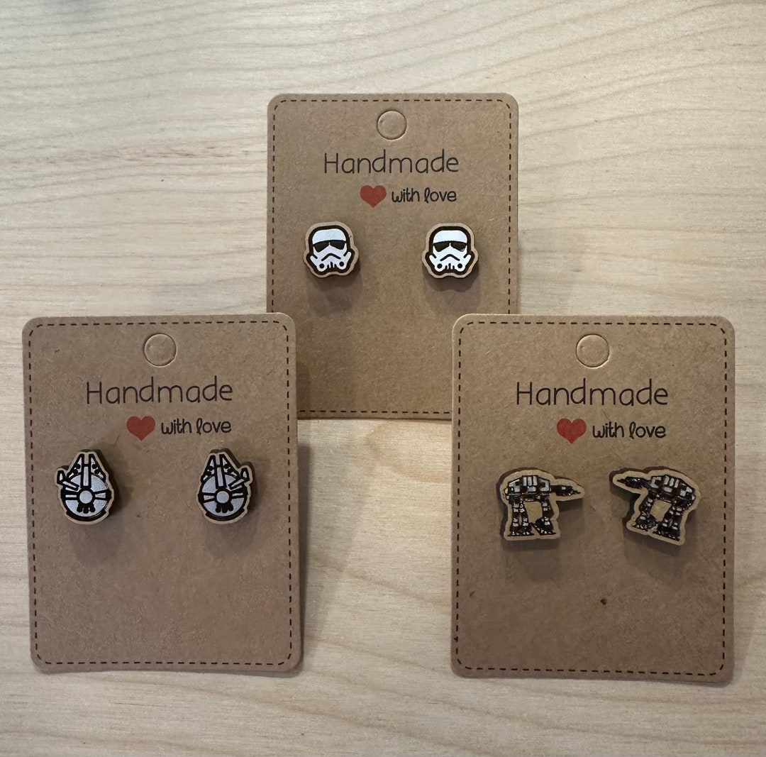 Star Wars Earrings Millennium Falcon Earrings AT-AT Earrings Storm ...